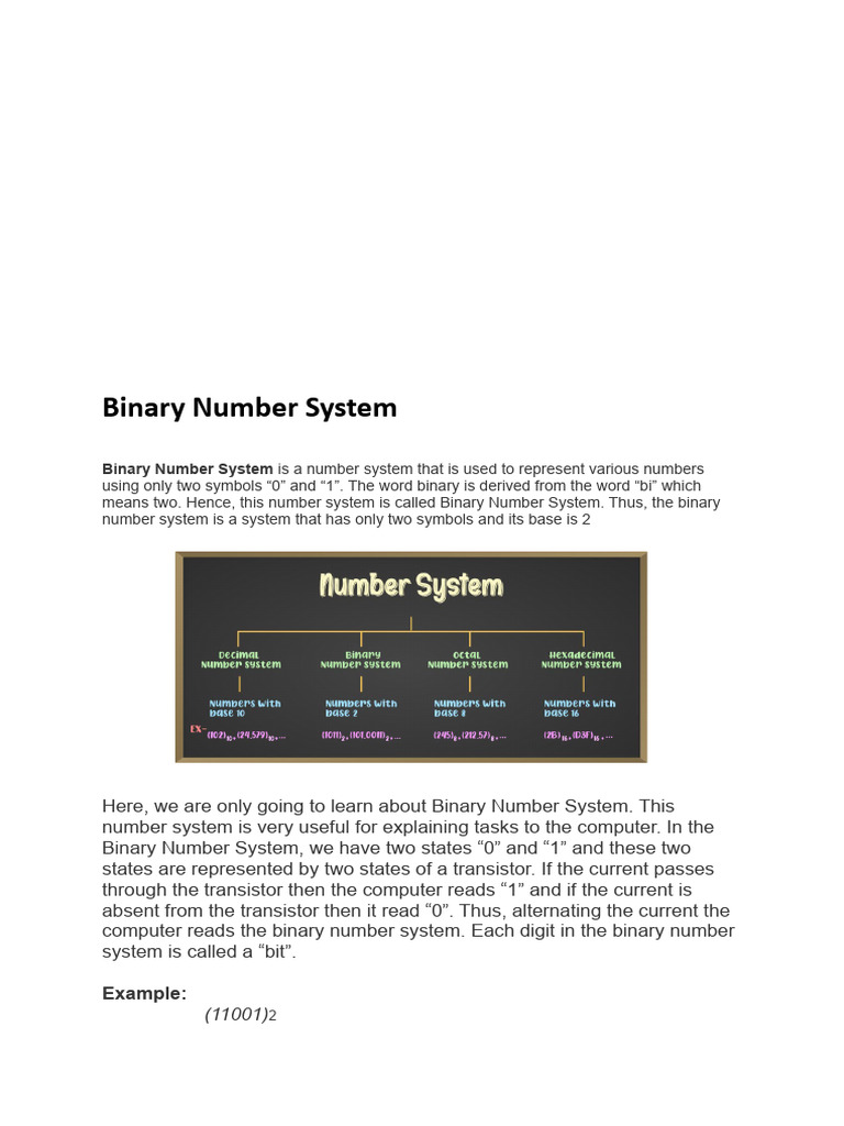 Understanding the Binary Number System | PDF