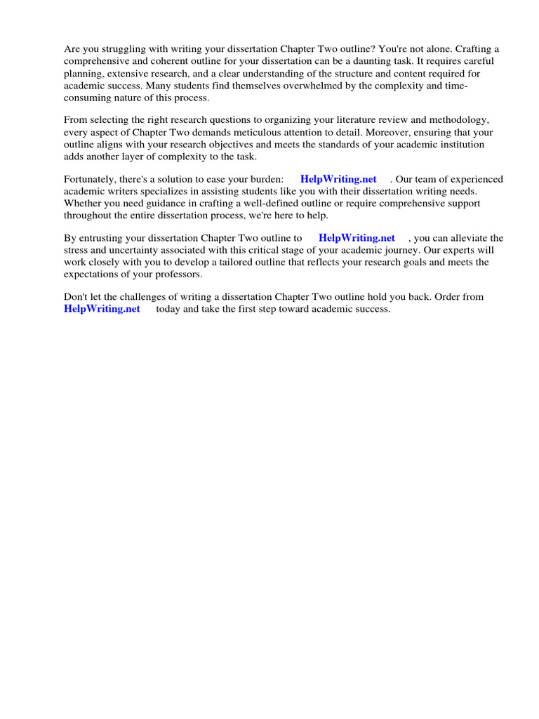 Dissertation Chapter Two Outline | Download Free PDF | Thesis | Methodology