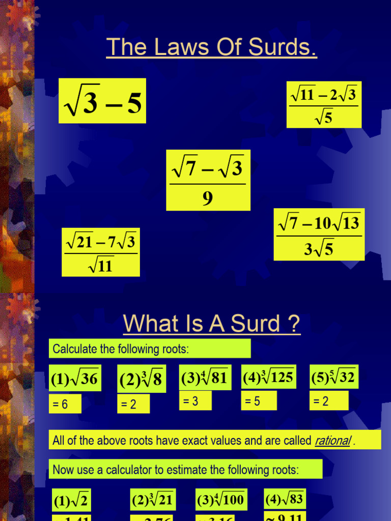 Surds | Download Free PDF | Arithmetic | Mathematics