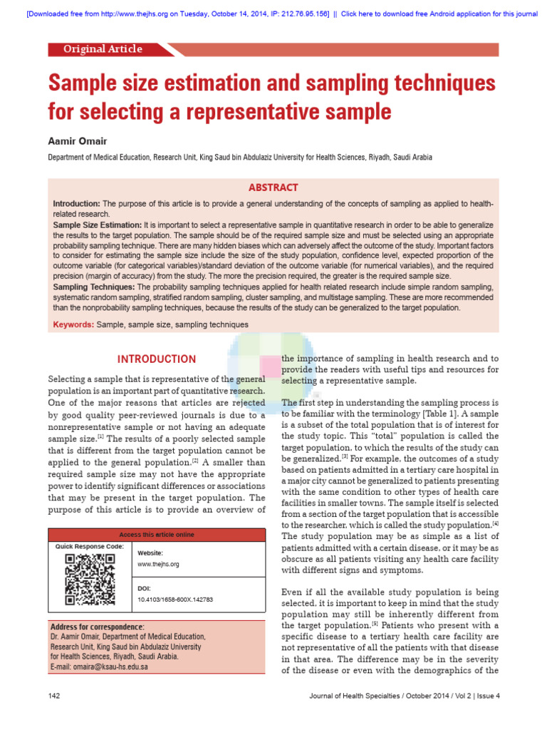 Article Sampling | PDF | Sampling (Statistics) | Standard Deviation