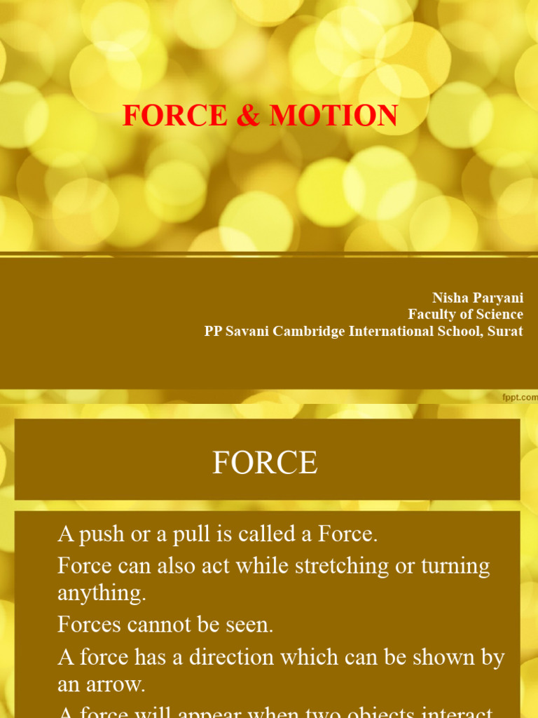 Force & Motion | PDF