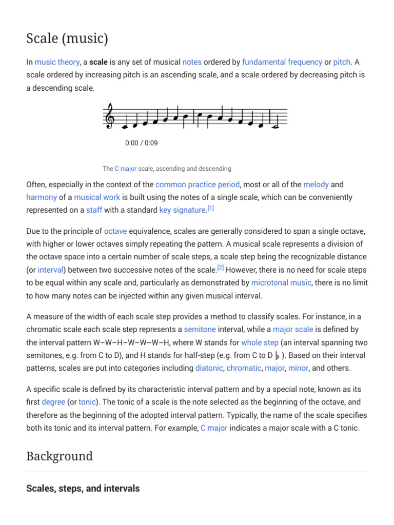 Scale | PDF | Scale (Music) | Interval (Music)