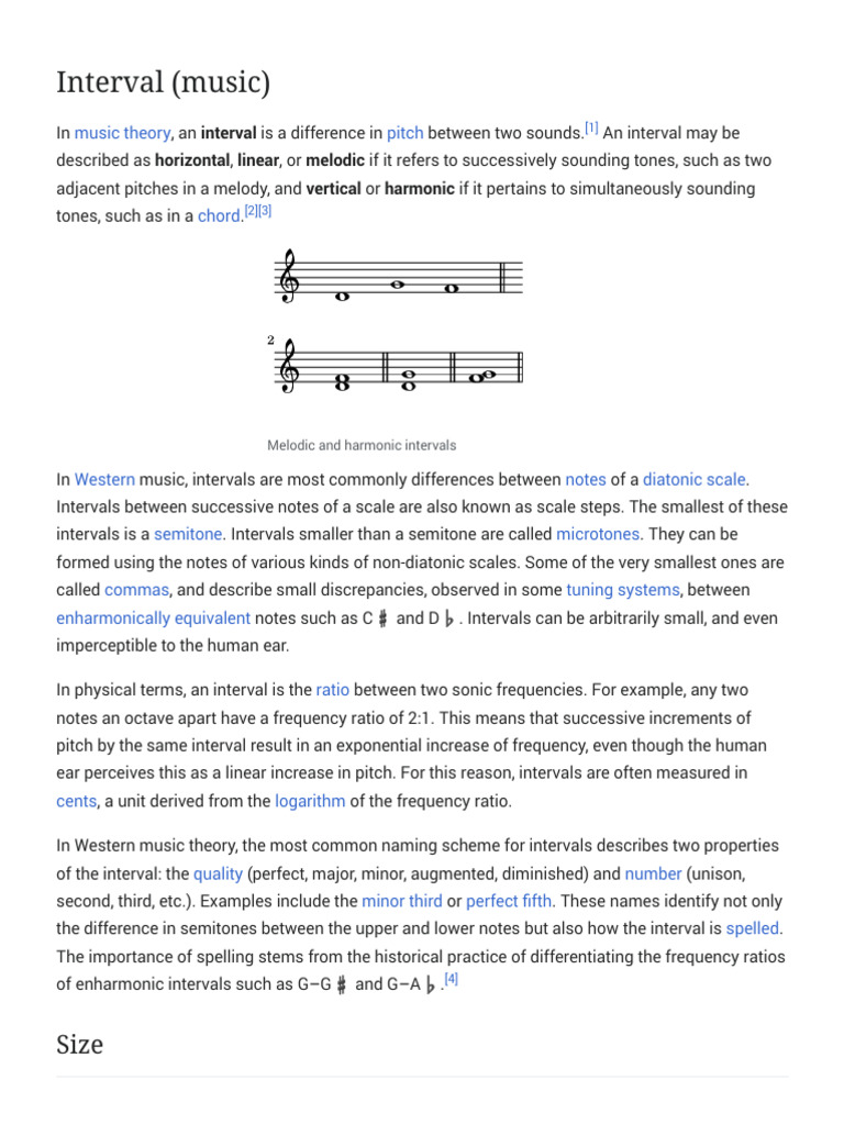 Interval | PDF | Interval (Music) | Chord (Music)