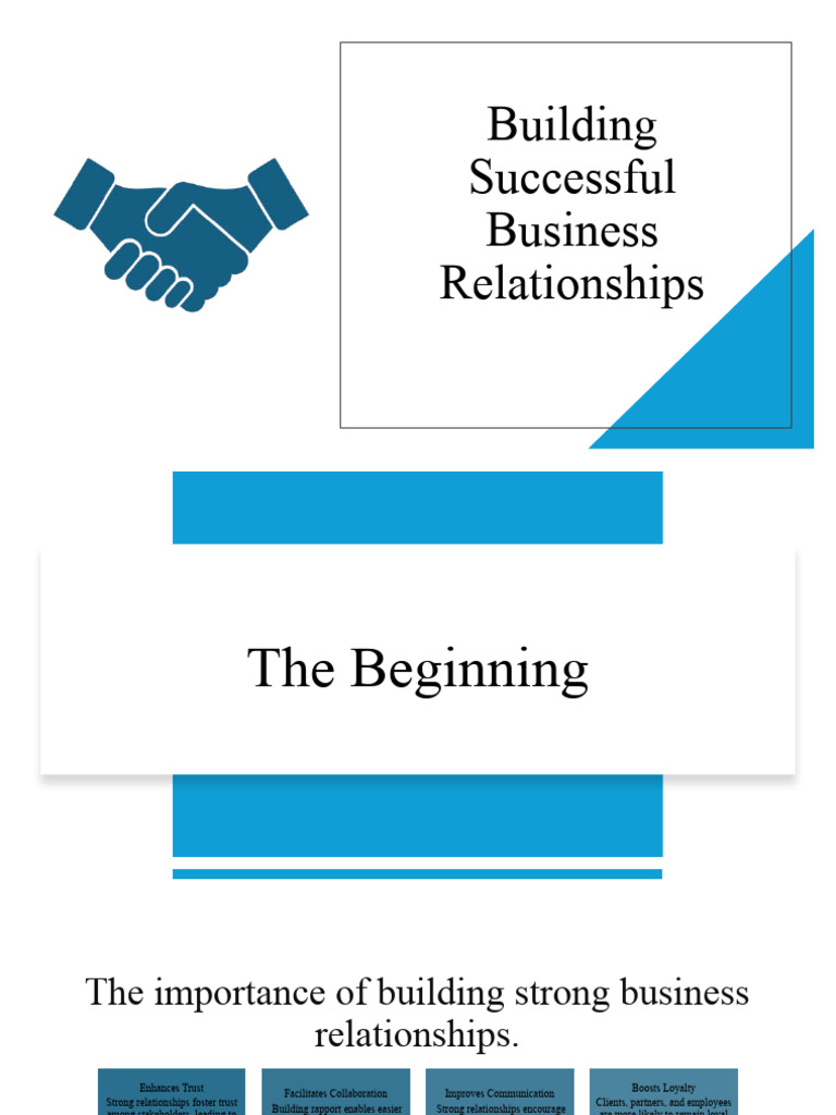 Building Successful Business Relationships | PDF | Leadership | Reputation