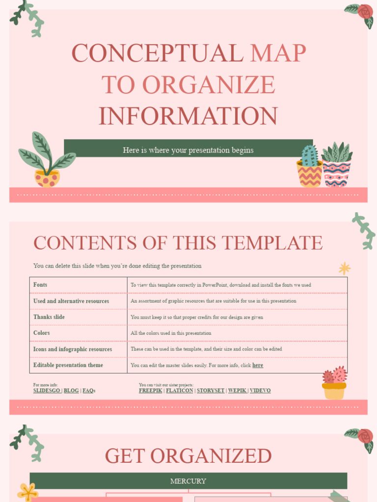 Conceptual Map To Organize Information by Slidesgo | PDF | Planets ...
