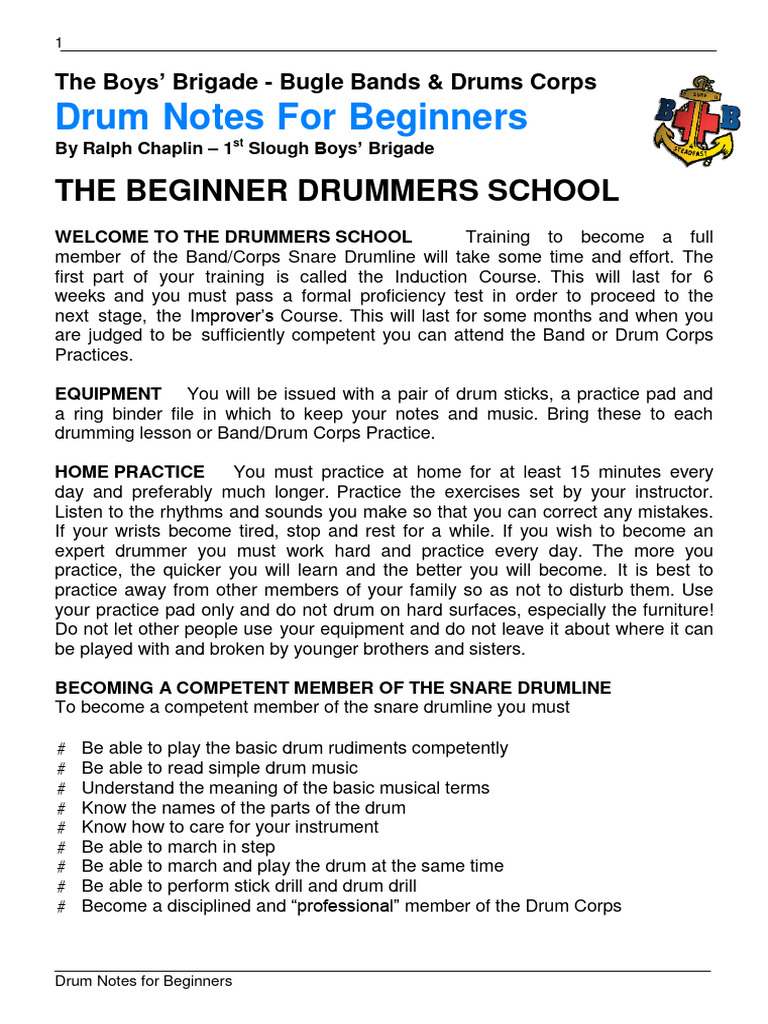 Beginner Drum Notes and Techniques | PDF | Rhythm And Meter