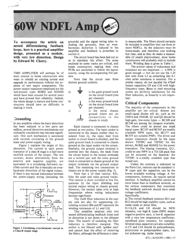 60W NDFL Power Amplifier | PDF
