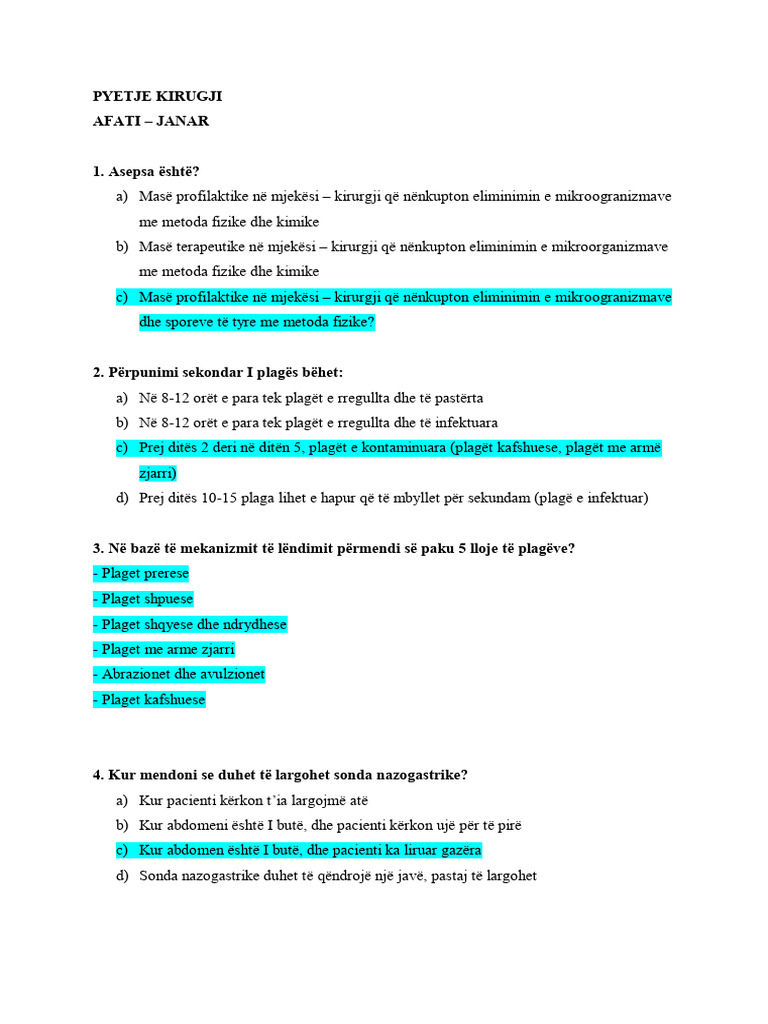 Pyetje Kirugji | PDF