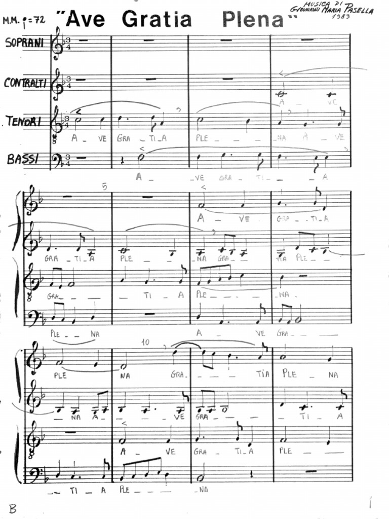 Ave Gratia Plena - Pasella 83 | PDF