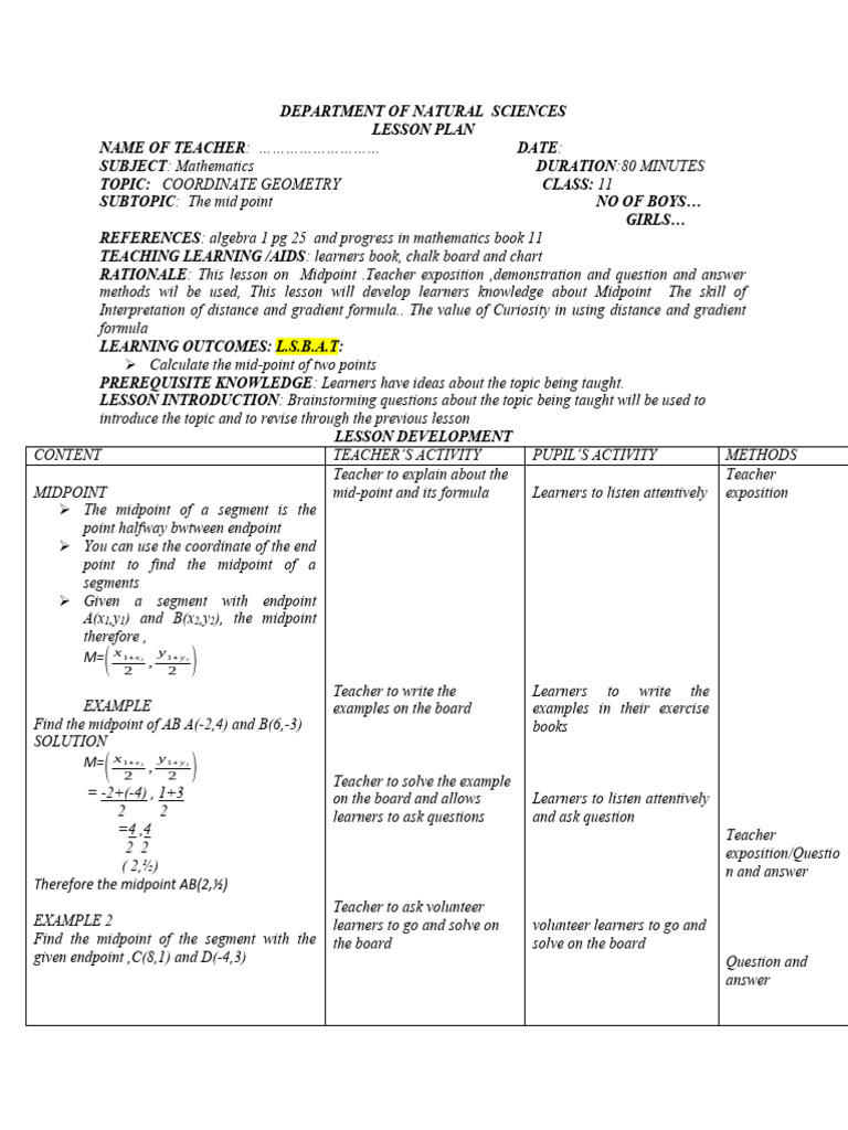 MATHEMATICS COORDINATE Geometry | PDF | Mathematics | Teachers