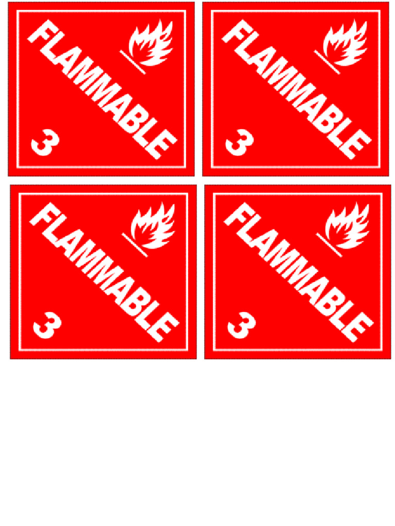 4 (Sample) HW Label - Corrosive, Flammable, Danger | PDF