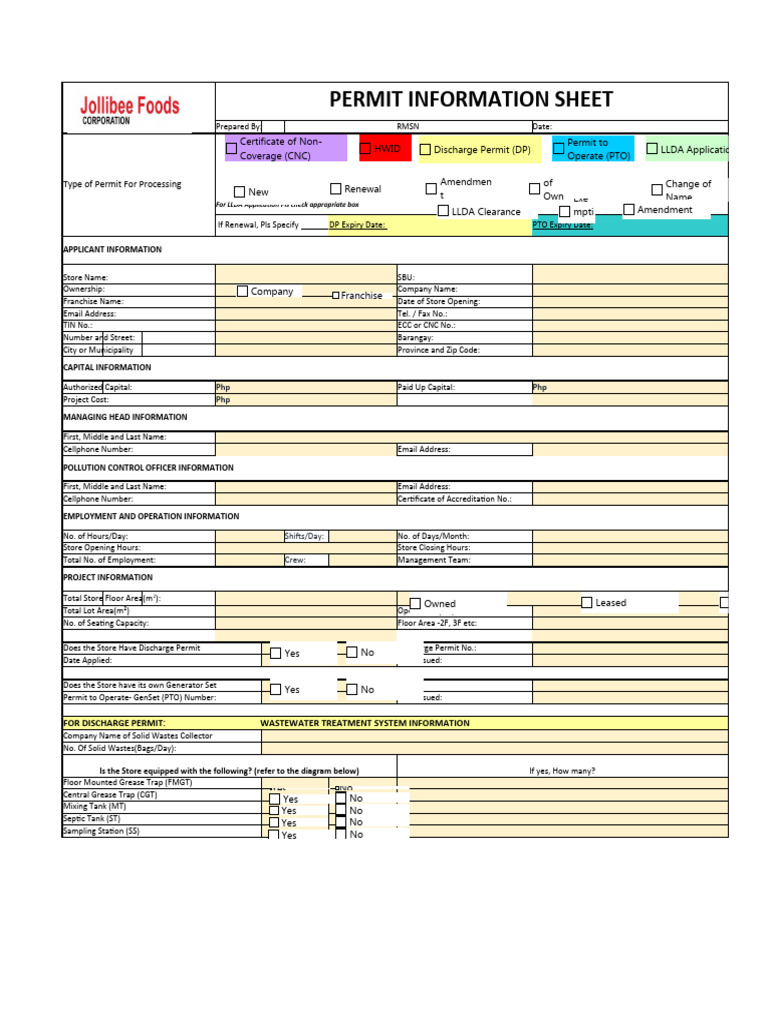 1 Permits Info Sheet | PDF | Water | Water Supply