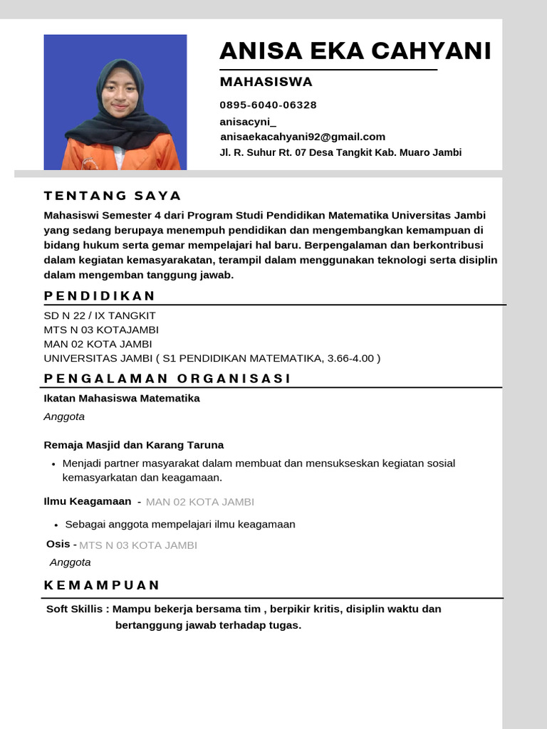 Putih Minimalis Profesional CV Tim Sosial Media Resume | PDF | Kesehatan Holistik