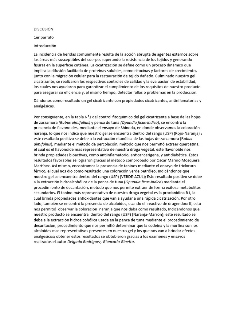 DISCUSIÓN | PDF | Biología