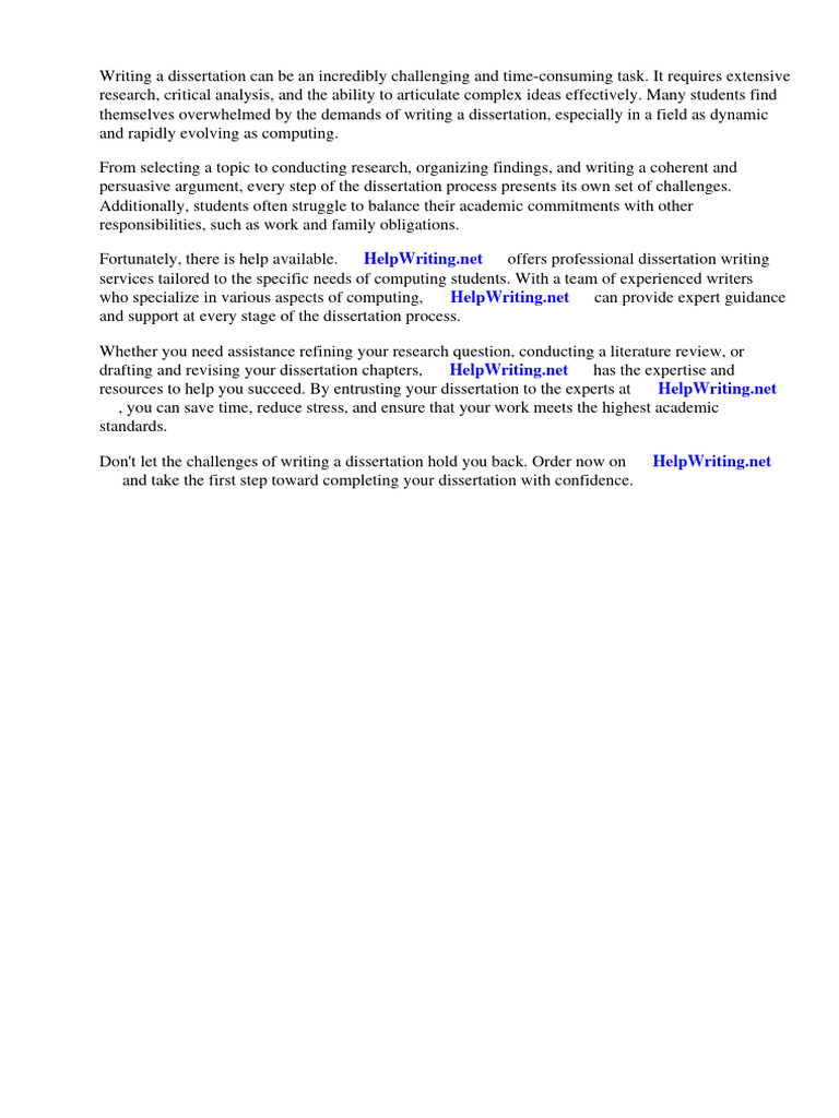 Computing Dissertation Examples | PDF | Cloud Computing | Thesis