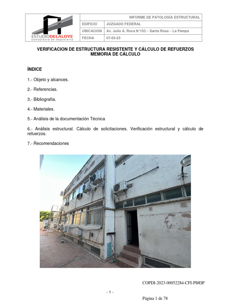 Informe Final Delaloye | PDF | Hormigón | edificio