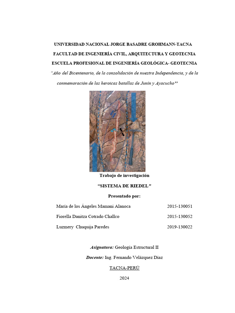 Siste Made Riedel | PDF | Falla (geología) | Fractura