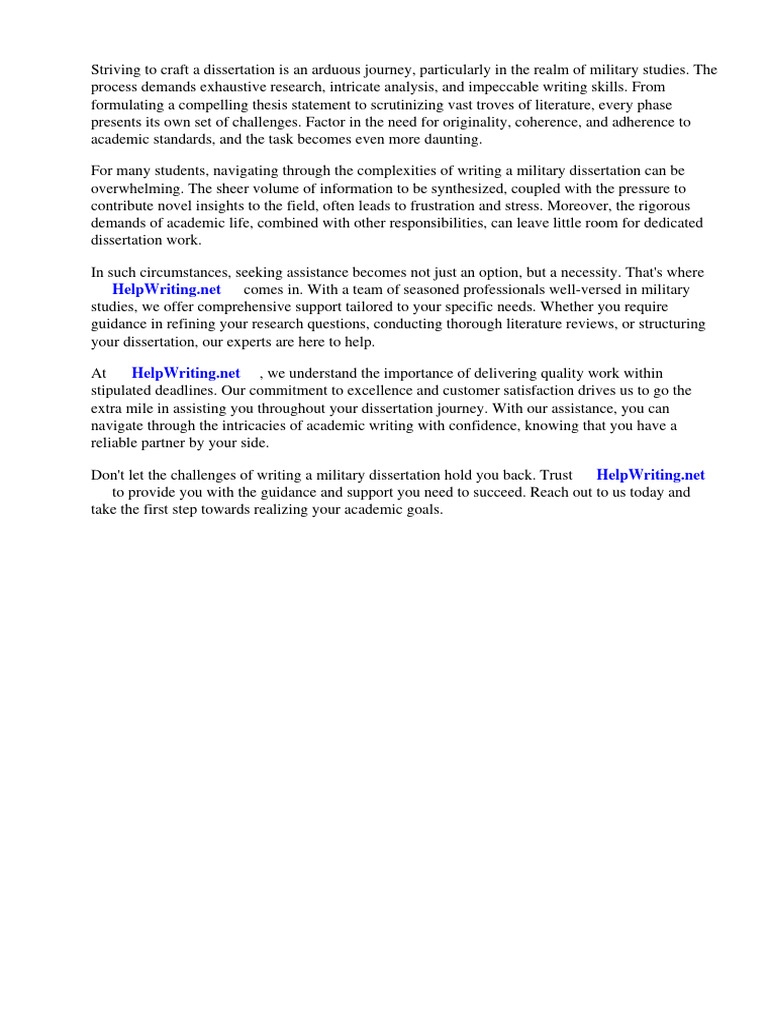 Military Dissertation Examples | PDF | Thesis | Iraq War
