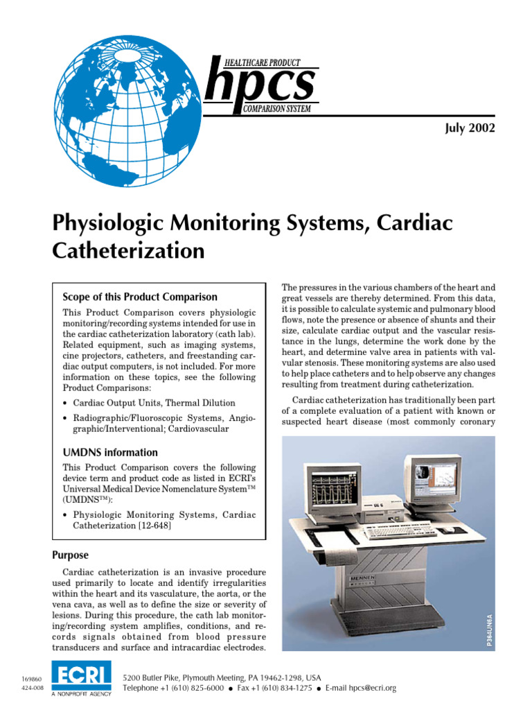00 - Physiologic Monitoring Systems, Cardiac Catheterization | PDF ...