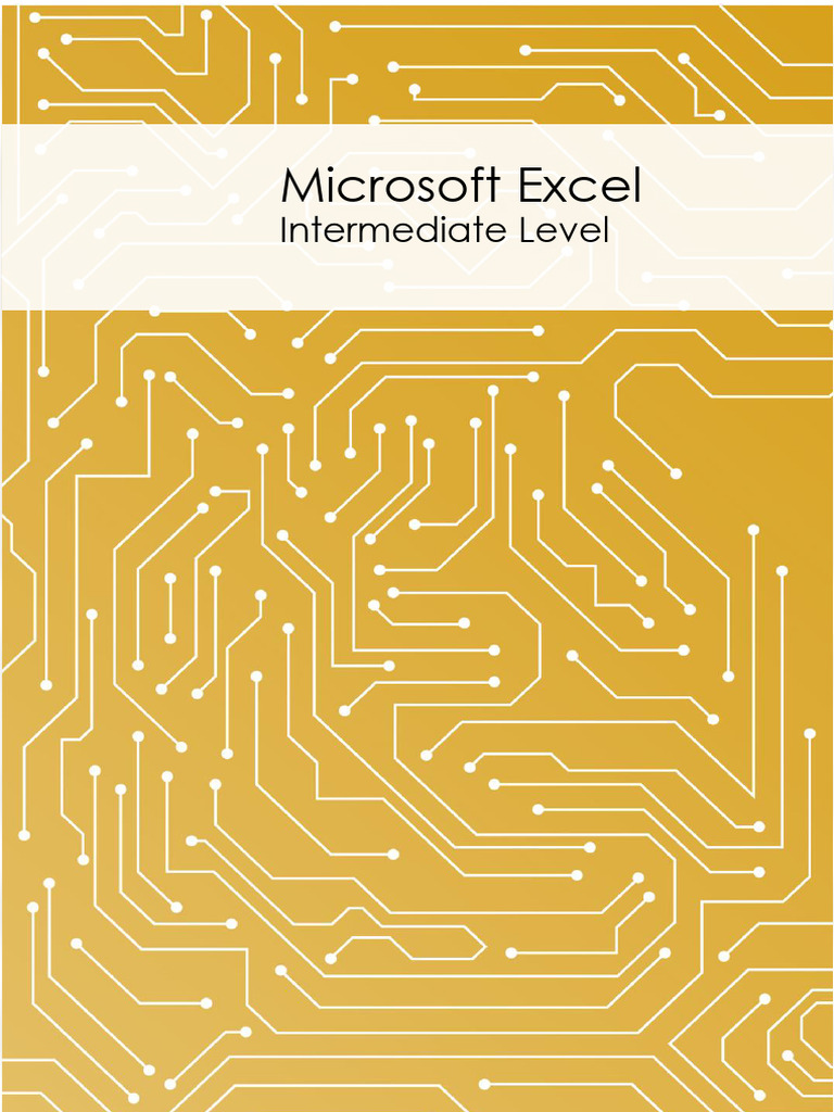 Microsoft Excel Intermediate Level Ebook Pdf Microsoft Excel Function Mathematics