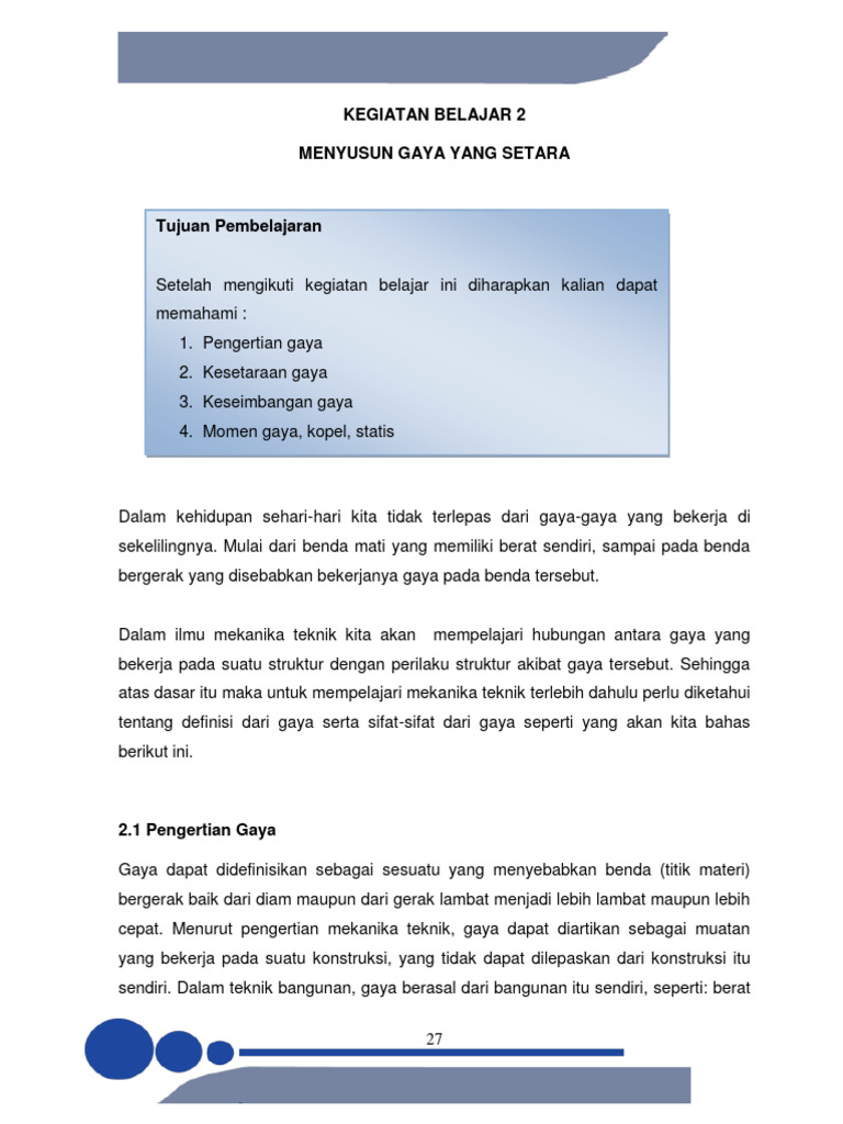 Modul Gaya Kolinier | PDF