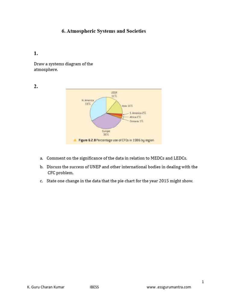 Topic 6 Atmospheric Systems and Societies Question | PDF | Atmosphere ...