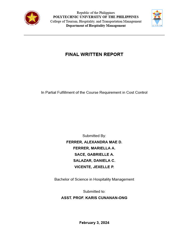 Group 4 - Written Report | PDF | Menu | Labour Economics