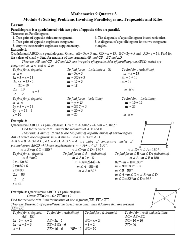 MATH 9 Q3 M3-4 | PDF | Elementary Geometry | Euclidean Geometry