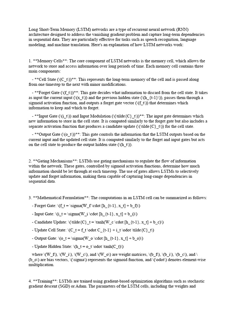 LSTM | PDF | Artificial Intelligence | Intelligence (AI) & Semantics