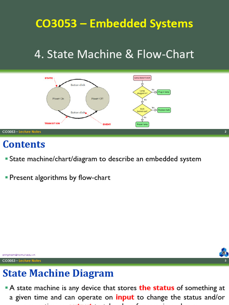 CO3053 - Lecture 4 - State Machine and Flowchart | PDF | Computer ...
