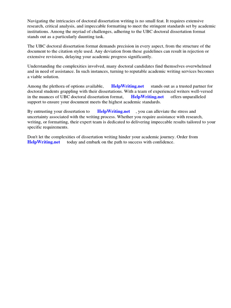 Ubc Doctoral Dissertation Format | PDF | Computers