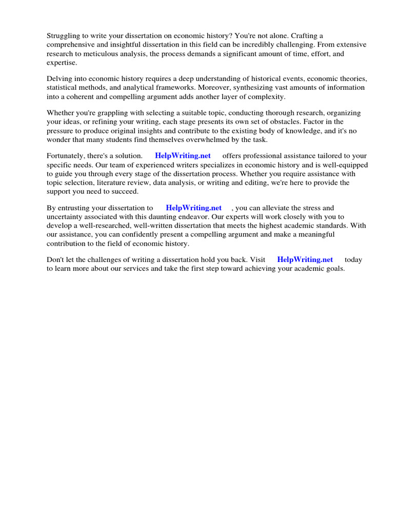Dissertation Topics Economic History | PDF | Economics | Thesis