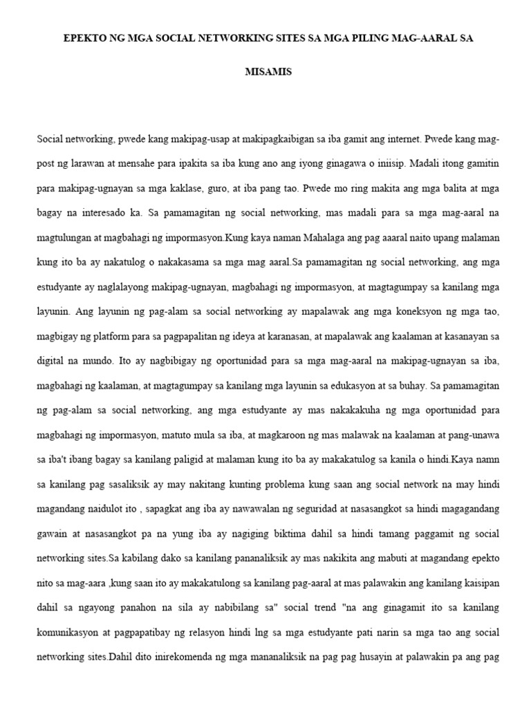 EPEKTO NG MGA S WPS Office | PDF