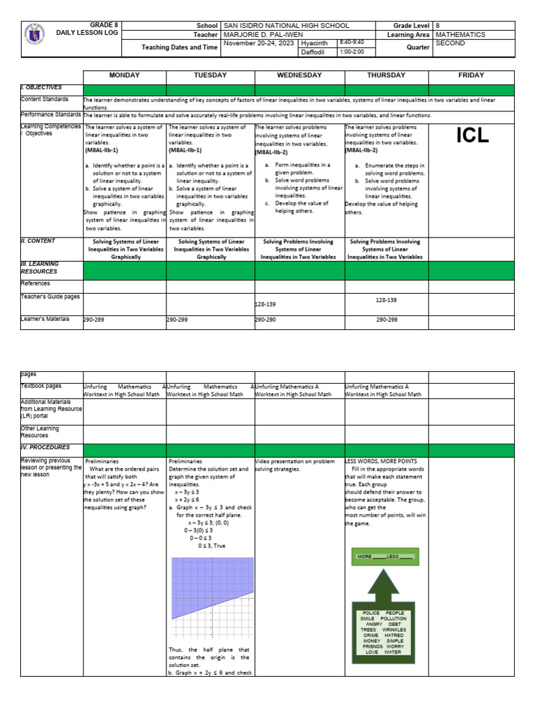 Quarter 2 Week 3 | Download Free PDF | Mathematics | Variable (Mathematics)