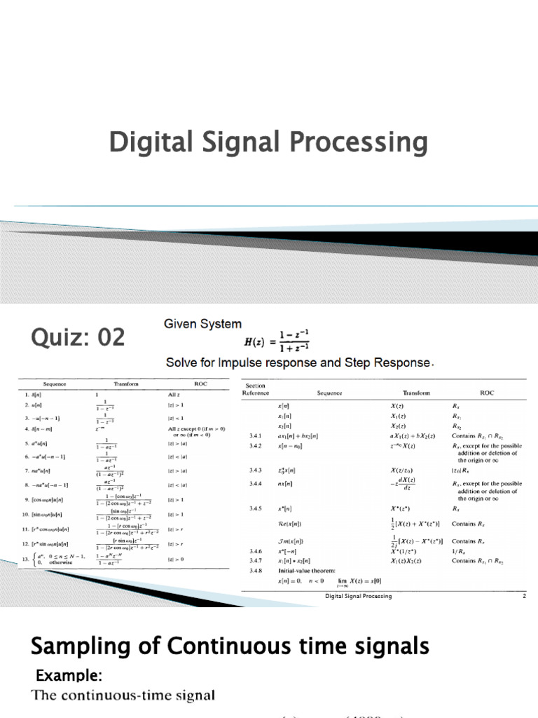 DSP Lecture-7 F_23 | PDF | Digital Signal Processing | Filter (Signal Processing)
