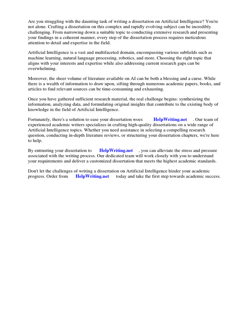 Artificial Intelligence Dissertation Topics | PDF | Artificial Intelligence | Intelligence (AI ...