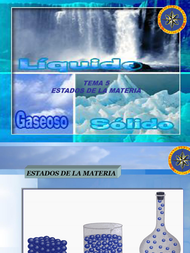 Tema 5 Estados de La Materia | PDF | Gases | Fase (materia)