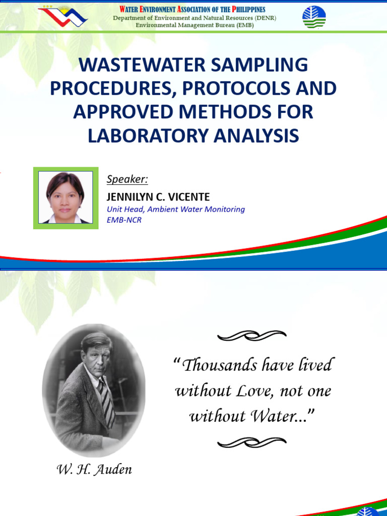 7.waste Water Sampling Procedure and Approved Method For Laboratory ...