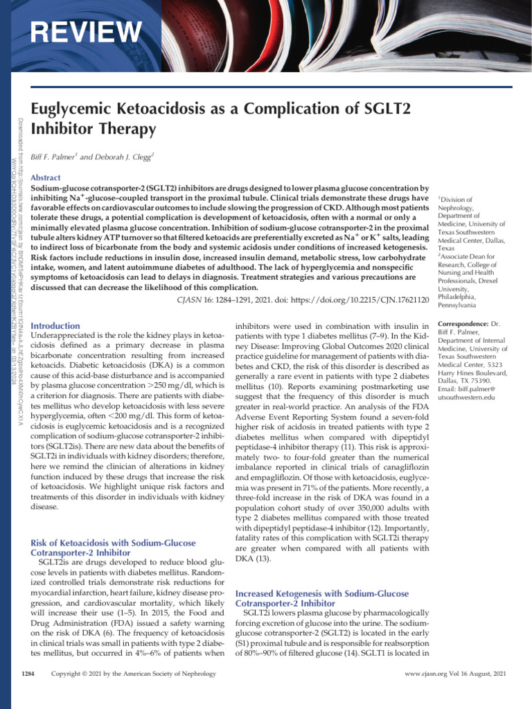Euglycemic Ketoacidosis As A Complication of sglt2.26 | PDF | Diabetes ...