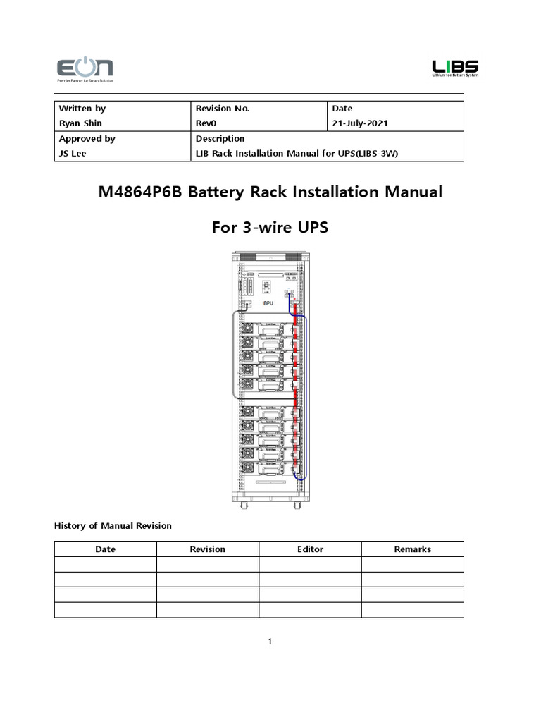 LIB Rack Installation Manual for UPS | PDF | Direct Current ...