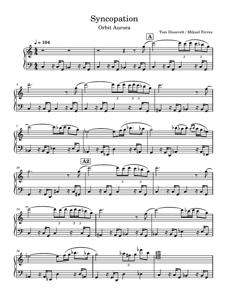 Syncopation by Tom Dissevelt & Mikael Ferres | PDF