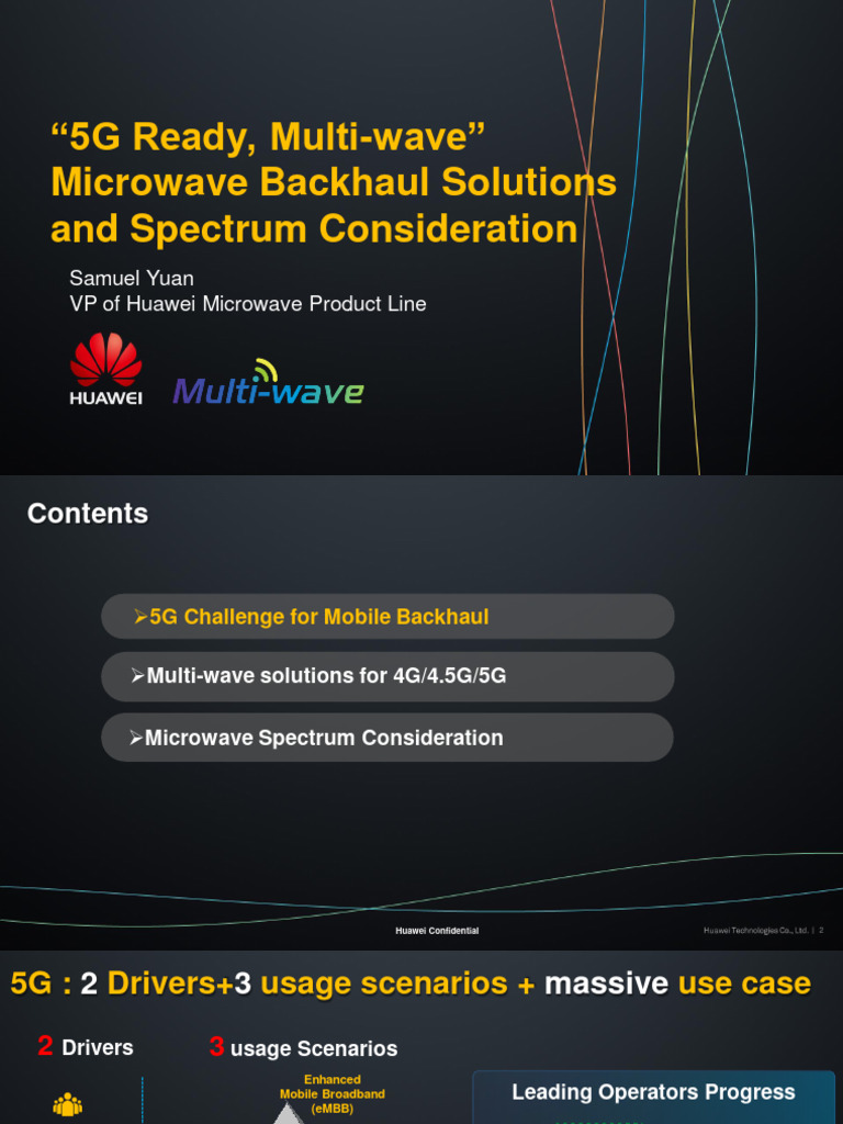 "5G Ready, Multi-Wave" Microwave Backhaul Solutions and Spectrum ...