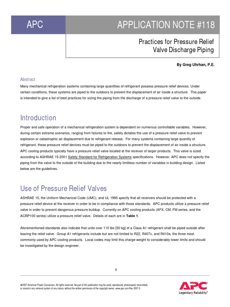 Practices For Pressure Relief Valve Discharge Piping | PDF | Pipe ...