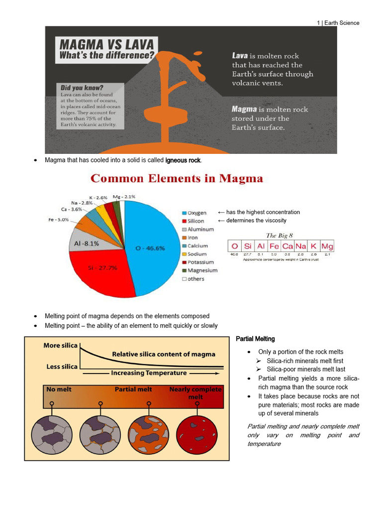 2earth sci pre-midterm | PDF | Magma | Rock (Geology) 2earth sci pre-midterm | PDF | Magma | Rock (Geology)