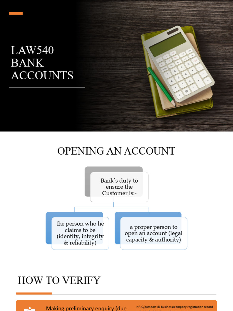 WEEK 4 BANK ACCOUNTS | PDF | Private Law | Business Law