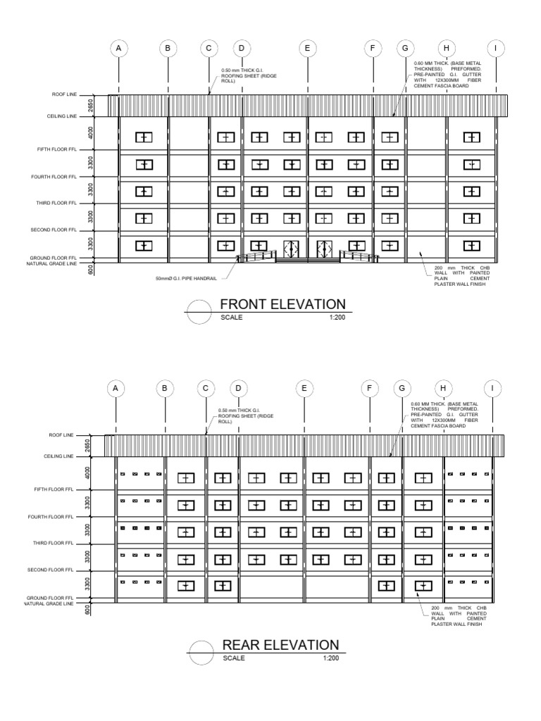 Elevation and Section | Download Free PDF | Wall | Structural Engineering