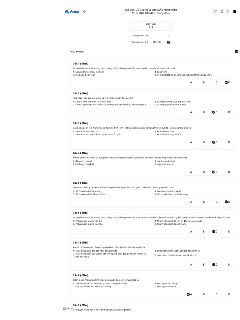 BĂ I Ktra 2 KTCT | PDF