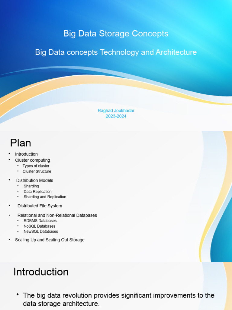 Big Data Storage Concepts Overview | PDF | Computer Cluster | Databases