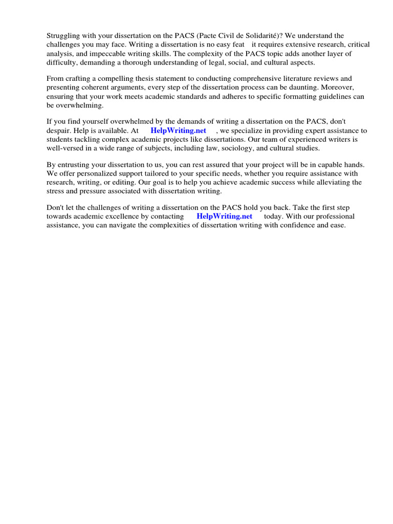 Dissertation Sur Le Pacs | PDF | Thesis