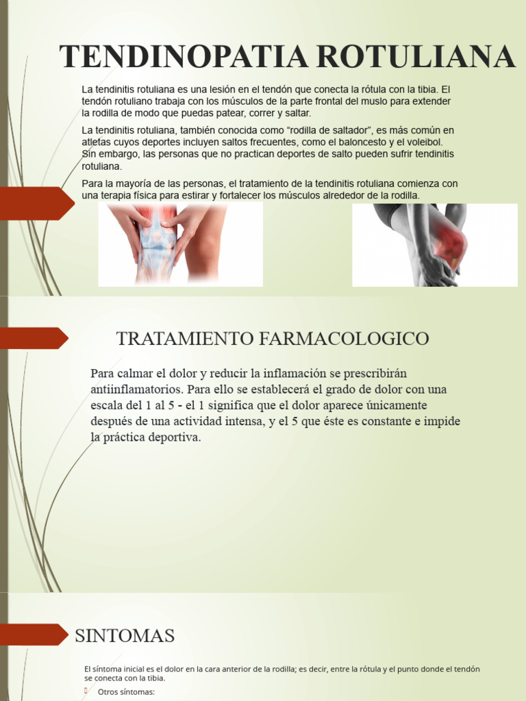 TENDINOPATIA ROTULIANA Jhoel | PDF | Rodilla | Tendón